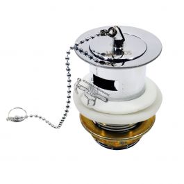 11/4" BRASS SINK WASTE WITH CHROME PLUG & CHAIN